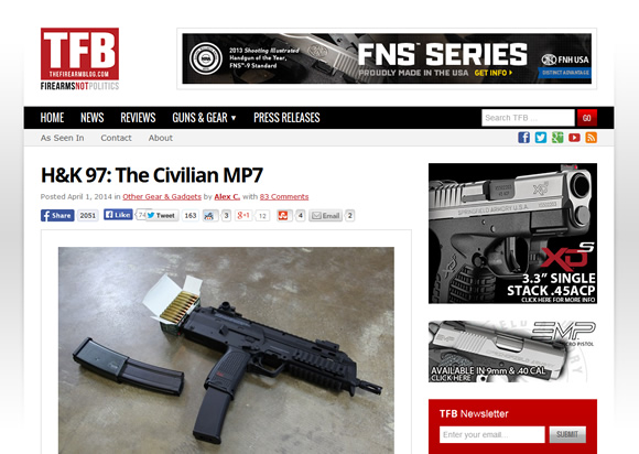 【ネタばらし追記済み】民間バージョンのMP7である「HK97」が発売中？ 海外レビューをちょこっと翻訳紹介！ | さばなび