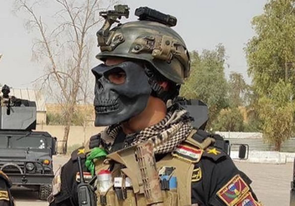 全身黒のコンバットウェアに「スカルマスク」がトレードマークのイラク陸軍特殊部隊「ゴールデンディヴィジョン」 | さばなび | サバゲー
